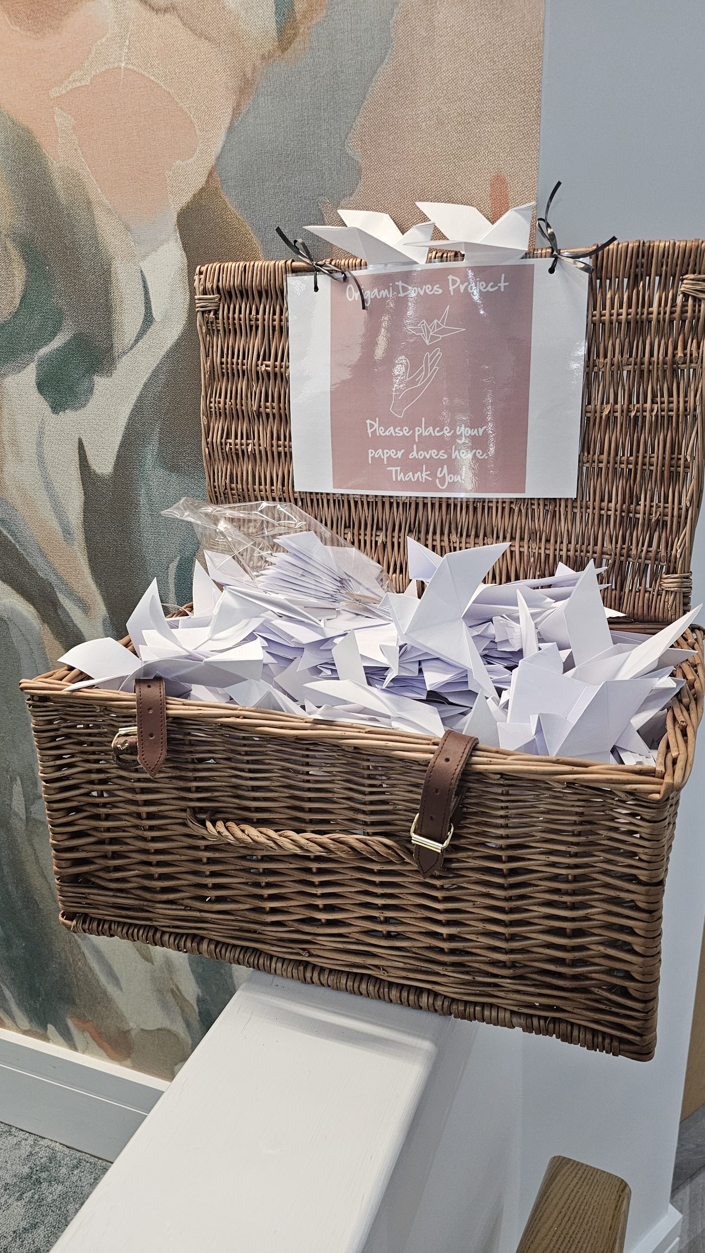 Origami doves installation project | Willowbrook Hospice