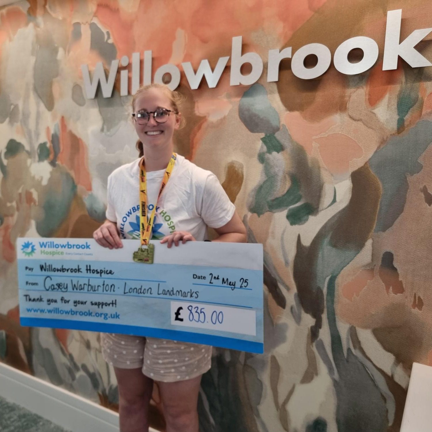 Casey takes on the London Landmarks Half Marathon! | Willowbrook Hospice