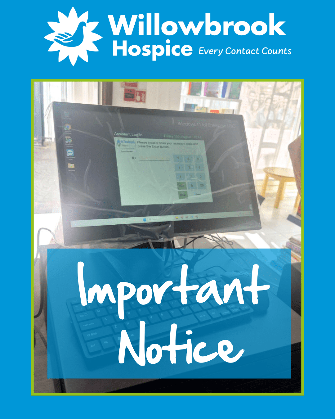 Important Notice - Shop Payments | Willowbrook Hospice